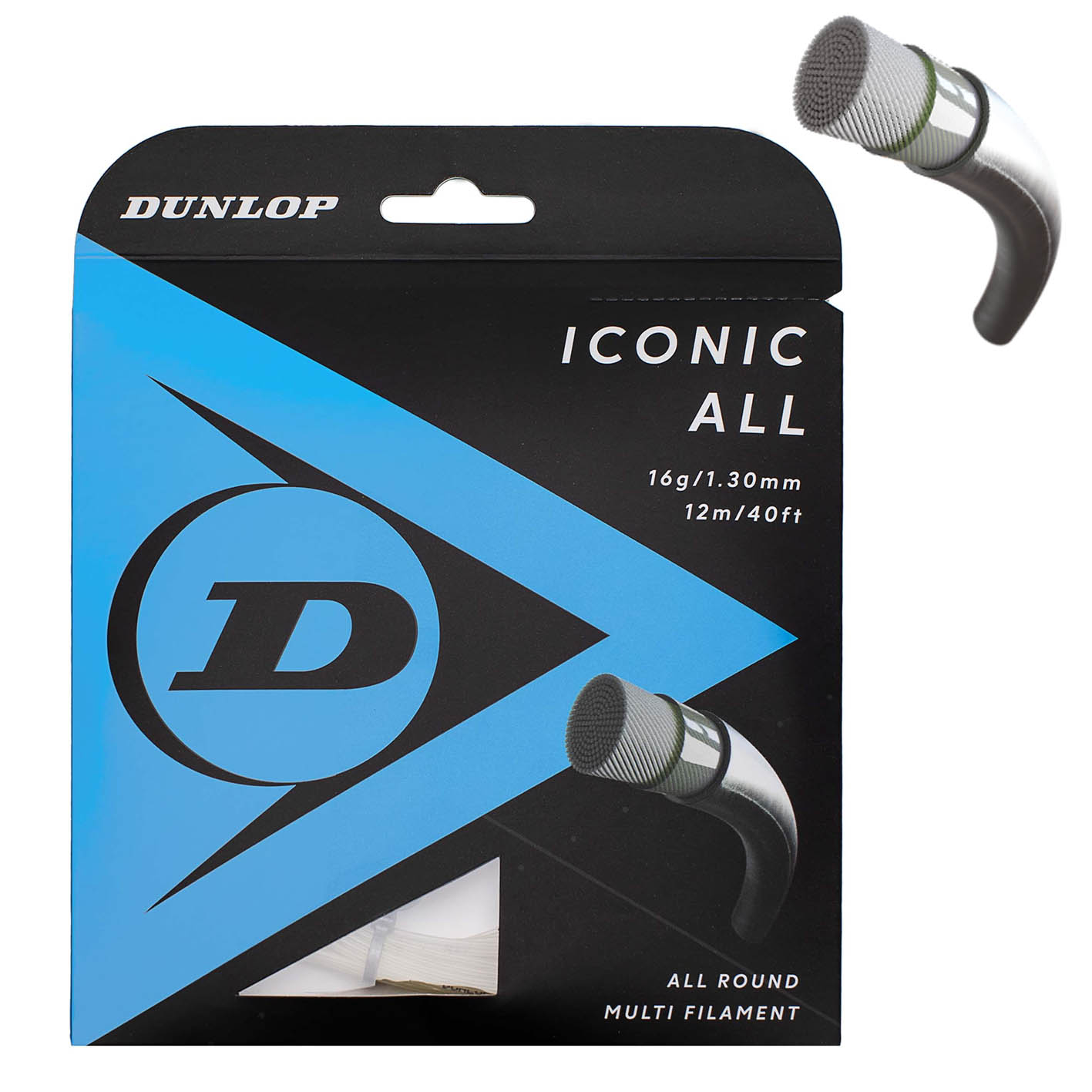 Stygos teniso raketei DUNLOP ICONIC ALL 16g/1.30mm 12m